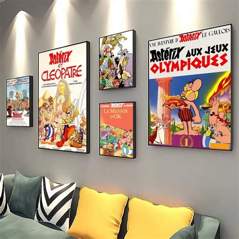 P Ster De Asterix Obelix Autoadhesivo P Ster De Arte Retro Pegatina De