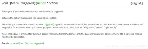 qmenu类传递被触发的qaction qt c menu triggered csdn博客
