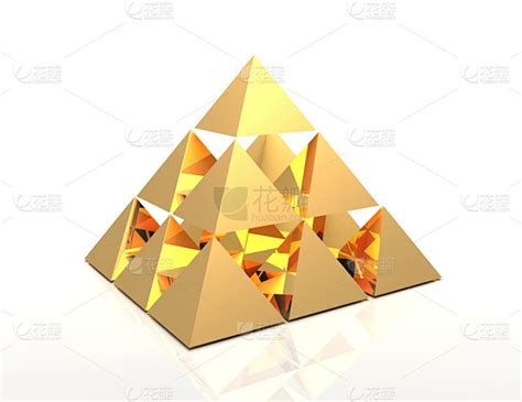 三维抽象金字塔概念素材 花瓣网