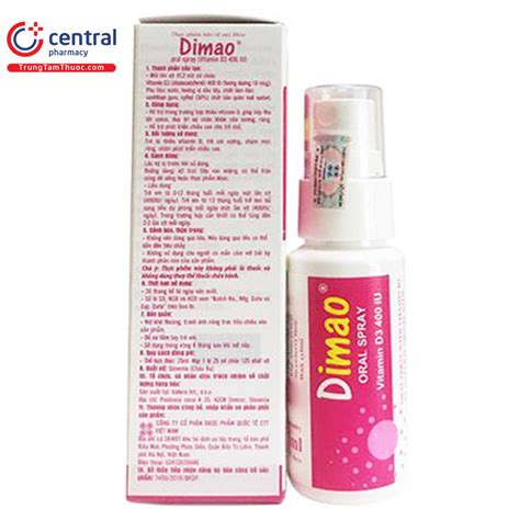 [chÍnh HÃng] Thuốc Dạng Xịt Dimao Vitamin D3 400iu Chắc Xương