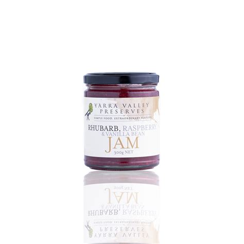 Jam Rhubarb Raspberry And Vanilla Bean 300g 6 Yarra Valley Gourmet Foods