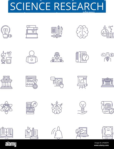 Science Research Line Icons Signs Set Design Collection Of Research Science Exploration
