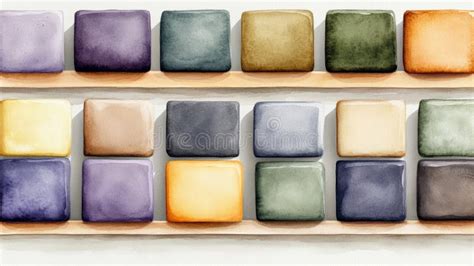 Vibrant Wooden Blocks On Shelves A Colorful Display Of Playful