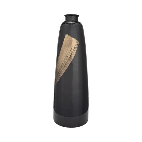 Contemporary Glass 29 2 Tone Vase Blackgold English Elm