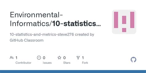 Github Environmental Informatics Statistics And Metrics Steve
