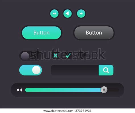 Vector Illustration Ui Kit Active Button Stock Vector Royalty Free Shutterstock