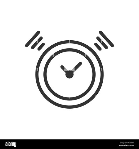 Clock Timer Icon In Flat Style Time Alarm Illustration On White