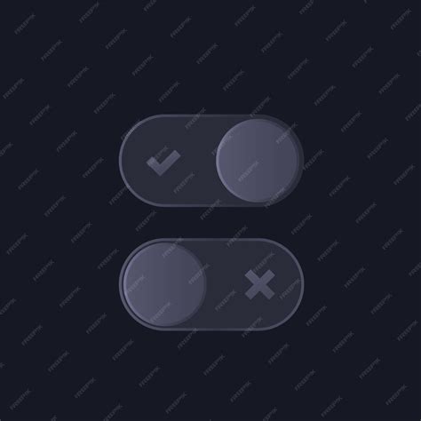 Premium Vector Toggle Switch Buttons On And Off Dark Design