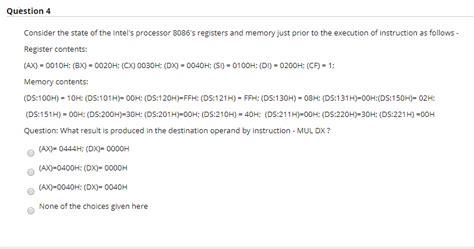 Solved Question 1 Consider The State Of The Intels