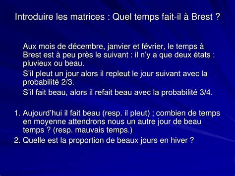 PPT Atelier Matrices et Suites en spécialité S PowerPoint