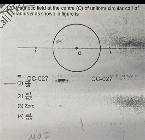 Nagnetic Field At The Centre O Of Uniform Studyx