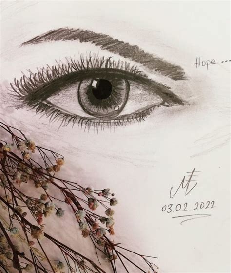 Hope Eyedrawing Pencilwork Drawing Face Eye Drawing Drawings Art Drawings