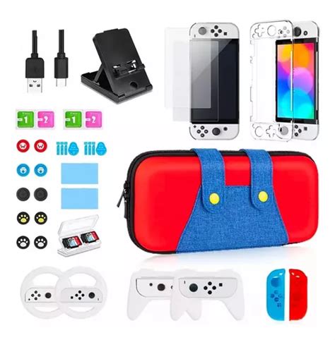 Estuche Protector Para Nintendo Switch Oled Pack 33 En 1 Cuotas Sin
