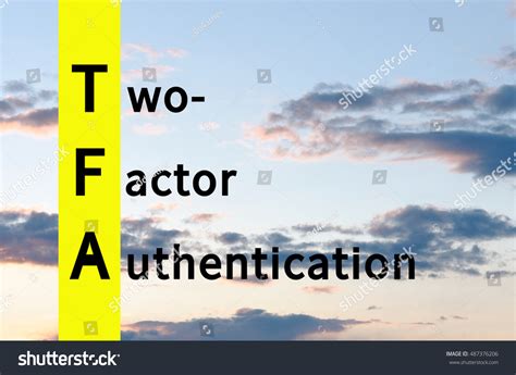 Acronym Tfa Two Factor Authentication Stock Illustration 487376206