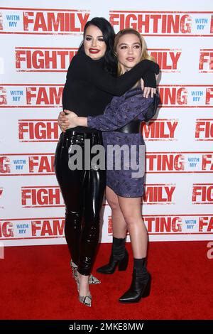 Actress Florence Pugh Right Who Plays Wrestler Paige Knight Left