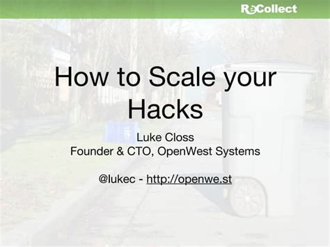 How To Scale An Open Data Hack Ppt