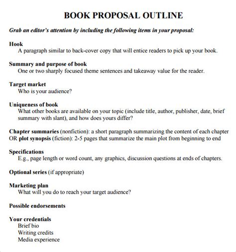 Nonfiction Book Proposal Template