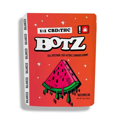 1 1 Cbd Thc Watermelon Botz 200mg Green State Of Mind