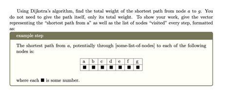 solved using dijkstra s algorithm find the total weight of