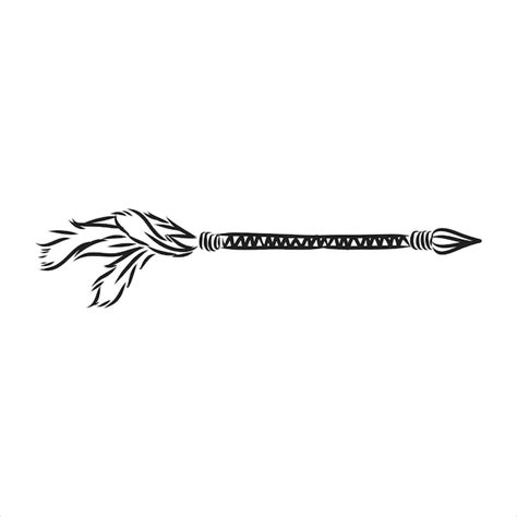 Flechas étnicas plumas estilo boho vector de flecha boho Vector