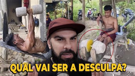 REAGINDO AO TREINO NA ACADEMIA IMPROVISADA BODYBUILDER NATURAL YouTube