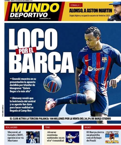 Canal Barça on Twitter O Sport e Mundo Deportivo destacam Koundé