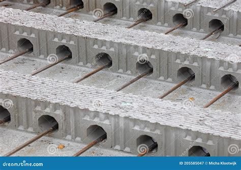 Metal Reinforcement Grid Reinforced Concrete Preparation Stock Image