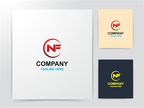 Design De Logotipo Criativo Nf Vetor Premium