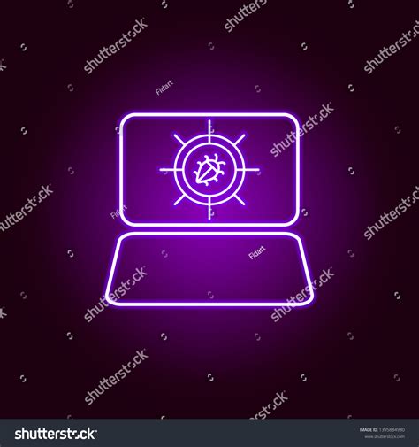 Hacker Crime Icon Neon Style Can Stock Vector Royalty Free 1395884930 Shutterstock