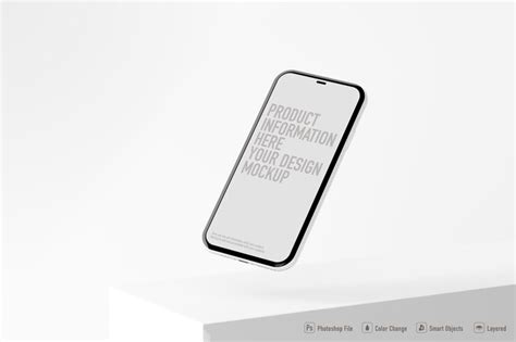 흰색 배경 3d 3d Illustrationxa에 고립 된 모바일 모형 프리미엄 Psd 파일