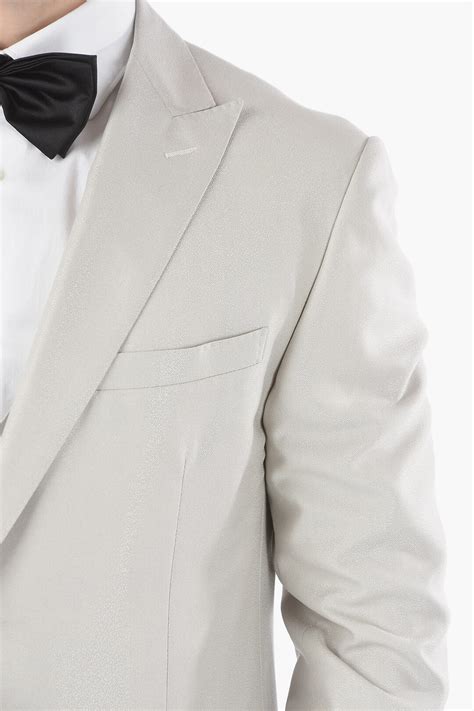 Corneliani Formal Lined Suit With Peak Lapel And Vest Men Glamood Outlet