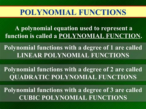 Polynomial Functions PPT Science