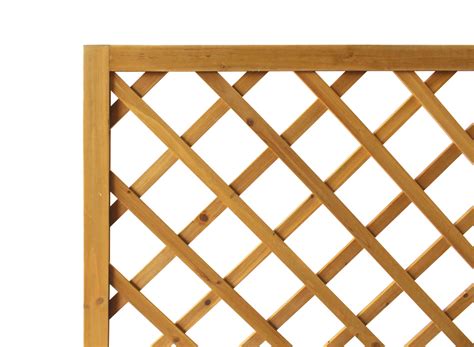 Wooden Trellis Box 90cm With Liner Natural Fsc 100 Takasho