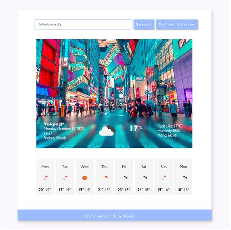 Github Nayobaez My Weather App Javascript Weather App With Image Api