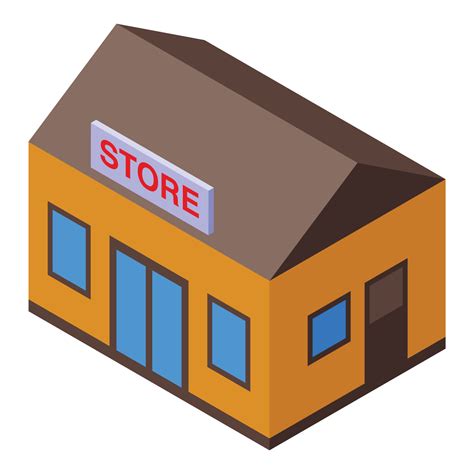 Store House Icon Isometric Vector Online Retail 15032582 Vector Art At