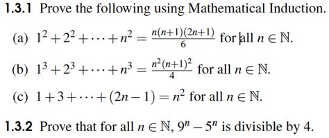 Solved Prove The Following Using Mathematical Induction Chegg