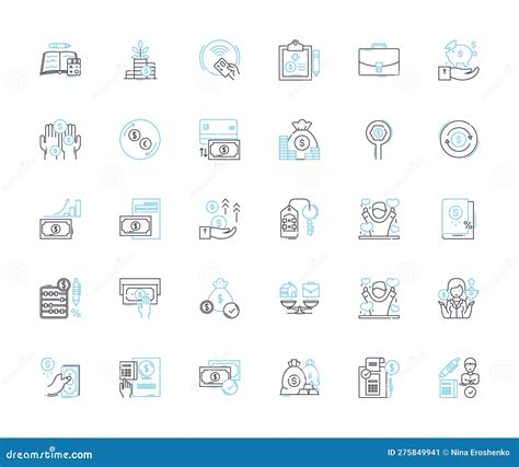 Cloud Media Linear Icons Set Streaming Cloud Storage Virtualization Collaboration