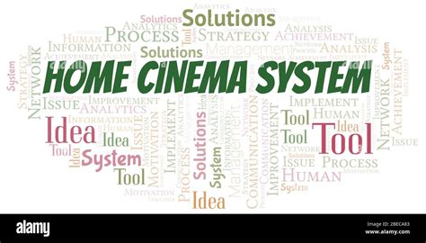 Home Cinema System Typography Vector Word Cloud Wordcloud Collage Made