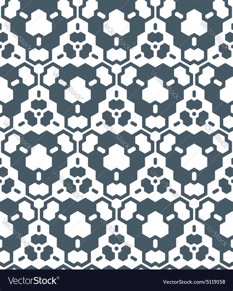 Dark Monochrome Color Abstract Geometric Seamless Vector Image