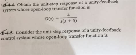 Solved 4 4 Obtain The Unit Step Response Of A