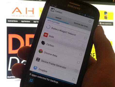 Android How To Backup Your Apps And Data With Carbon App Sync And Backup