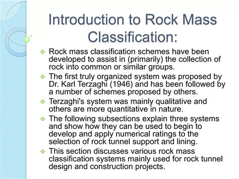 Rock Mass Classification Pptx