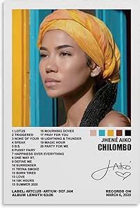 Amazon.com: SHUKI Jhené Aiko Poster Chilombo Album Cover Posters for Room Aesthetic Canvas Wall ...