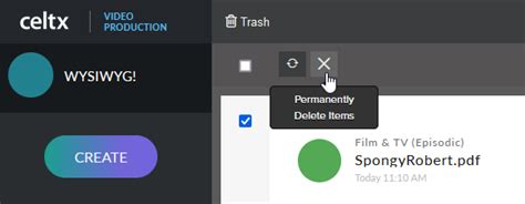 How To Delete A Project Celtx Help Center
