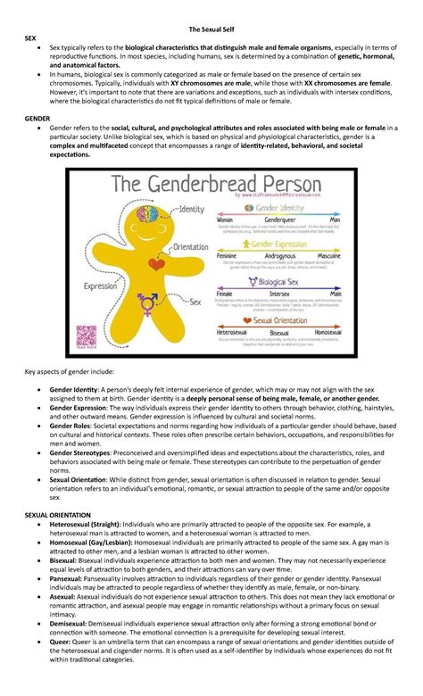 The Sexual Self Lectrure The Sexual Self SEX Sex Typically Refers To The Biological Studocu