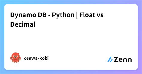 Dynamo Db Python Float Vs Decimal