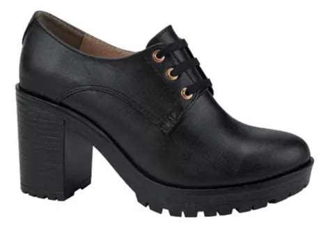 Zapatos De Tacon Bostonianos En Negro De Piel 8 5 Cm Meses sin interés