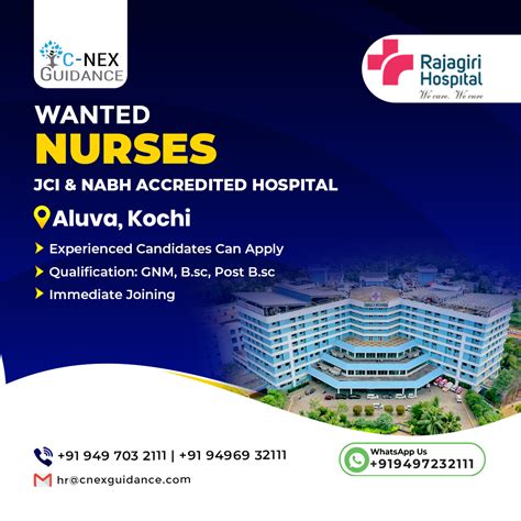 Nursing Recruitment For Rajagiri Hospital Cochin C Nex Guidance