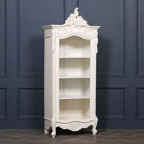 Large White Carved Bookcase French Chic Style Etsy