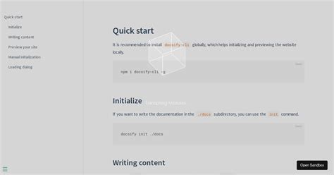 Docsify Template Codesandbox